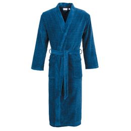 Carl Ross Herrenbademantel &raquo;Velours&laquo; 1 Stk. Kimono blau Velours 56/58 L: 130cm