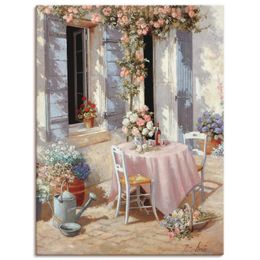 Artland Wandbild &raquo;Einladung&laquo; Garten 1 Stk. tlg. als Leinwandbild, Poster in verschied. Gr&ouml;&szlig;en wei&szlig; Leinwand B/H/T: 30cm x 40cm, Leinwandbild Garten Hochformat
