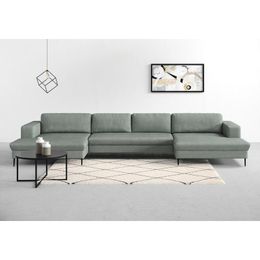DOMO collection Wohnlandschaft &raquo;Modica U-Form aktuelles, kubisches Design mit 2 Recamieren, viel Platz&laquo; XXL, auch in Cord, Fu&szlig;h&ouml;he passend f&uuml;r g&auml;ngige