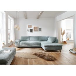 Die PlanBar Ecksofa &raquo;Ottomane MP-IN14007 L-Form, Breite 306 cm&laquo; wahlweise mit Schlaffunktion und verstellbaren Kopfst&uuml;tzen 100% Polyester B/H/T: 306cm