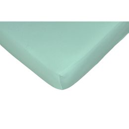 CASATEX Spannbettlaken &raquo;Jerry&laquo; komfortables &Uuml;berziehen durch hohe Elastizit&auml;t gr&uuml;n Jersey, Obermaterial: 100% Baumwolle 1 Stk., Jersey, 180-200x190-