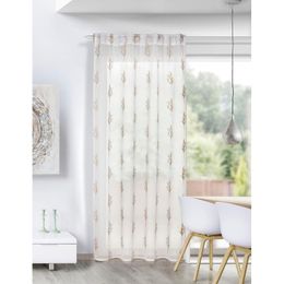 HOMING Gardine &raquo;Elea&laquo; verdeckte Schlaufen 1 Stk. tlg. Fertigschal beige Polyester 245cm, verdeckte Schlaufen, 135cm