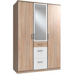wimex Kleiderschrank &raquo;Click&laquo; mit Spiegel wei&szlig; B/H/T: 135cm x 199cm x 58cm, T&uuml;ren: 3 Stk.