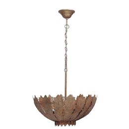 Kayoom H&auml;ngeleuchte &raquo;H&auml;ngelampe Autumn Leaves Large&laquo; E27 1 Stk. handgefertigt, modern gold 1, &Oslash; 77cm H: 31cm, 1 Stk.