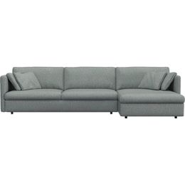 FLEXLUX Ecksofa &raquo;Lovane&laquo; Weich & anschmiegsam, gro&szlig;e Sitztiefe auf Kaltschaum, Dekokissen inkl. blau 62% Polyester/14% Cotton/7% Linen B/H/T: 323cm x 