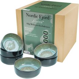 Creatable M&uuml;slischale &raquo;Nordic Fjord&laquo; 6 Stk. aus Steinzeug Salatschale, Snackschale, &Oslash; 15,5 cm, 960 ml gr&uuml;n Steinzeug &Oslash; 15,5cm