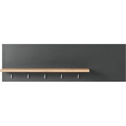 OTTO home Wandregal &raquo;KS-Westminster&laquo; Breite 130 cm, mit 5 Haken, exclusiv by Otto grau Holzwerkstoff B/H/T: 130cm x 40cm x 20cm