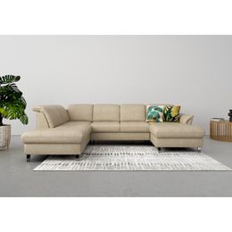 Sit & More sit&more Wohnlandschaft &raquo;Maggiore U-Form&laquo; wahlweise mit Kopfteilverstellung, Schlaffunktion und Stauraum beige 100% Polyester B/H/T: 312cm x 224cm, 