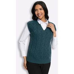 Classic Basics Damen Pullunder "Pullunder", blau, Gr. 42, unifarben, 100% Polyacryl, Pullover