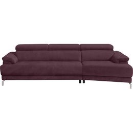 Egoitaliano Ecksofa &raquo;Soul, extravagantes Designsofa, Megasofa, super bequem, tolle Details&laquo; mit Trapez-Abschlu&szlig;element, inkl verstellbarer Kopfteile lila B/H/T: 