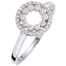 Jobo Damen Silberring "Kreis Ring", 56, Silber 925 (Sterlingsilber), silber, Silber 925 (Sterlingsilber), Fingerringe, 925 Silber rhodiniert mit 36