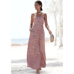 Vivance Damen Maxikleid "mit grafischem Alloverdruck und Taschen", bunt, Gr. 36, bedruckt, Jersey, Obermaterial: 100% Viskose, Kleider, langes