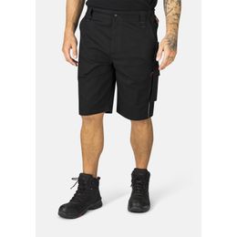 Herren Arbeitshose "AKRON Pro Workwear Arbeitsshorts", schwarz, Gr. 54, HERO by John Medoox, Sweatware, 65% Polyester, 35% Baumwolle, Hosen, Arbeits-
