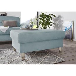 Sit & More sit&more Polsterhocker &raquo;Sorano&laquo; blau B/H/T: 100cm x 47cm x 66cm, Struktur fein