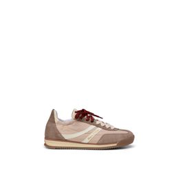 Marc O'Polo MARC O'POLO Damen Sneaker "mit unterschiedlichen Schn&uuml;rsenkeln", Gr. 36light taupe, Obermaterial: 90% Leder, 10% Polyester, unifarben, Schuhe