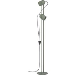 Eglo Stehlampe &raquo;TILSTON Stehlampe - Stahl - E14 - 2X8W - IP20&laquo; E14 1 Stk. Standlampe, 2 schwenkbare Spots, Leselampe, L12,5 x B13 x H142,5 cm gr&uuml;n 2, 