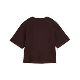 Puma Damen T-Shirt "ESS ELEVATED RELAXED TEE"chocolate fondue, Gr. M, unifarben, Web, Obermaterial: 66% Baumwolle, 32% Polyester, 2% Elasthan,