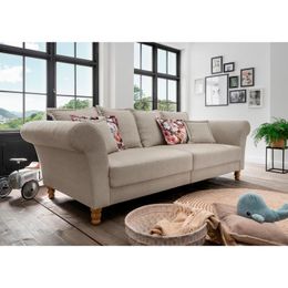 Home Affaire Big-Sofa &raquo;Tassilo Mega Sofa mit viel Platz, bequem durch Kaltschaum im Sitz&laquo; gr&uuml;n 100% Polyester B/H/T: 266cm x 95cm x 110cm, Chenille-
