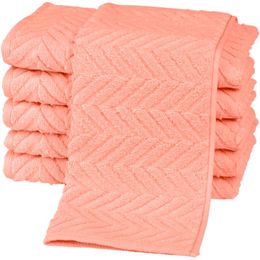 Ross Gaestehandtuecher &raquo;Sensual 9001&laquo; 100% Baumwolle orange Frottier, Obermaterial: 100% Baumwolle B/L: 30cmx50cm, 6 Stk., Frottier