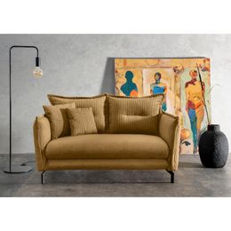 Home Affaire Ecksofa &raquo;Lazio modern und bequem, schmale Armlehnen, tolle Detailverarbeitung&laquo; zwei verschiedene Fu&szlig;farben w&auml;hlbar braun 93% Polyester, 7