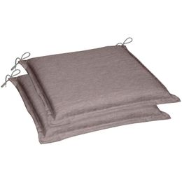 GO-DE Sitzkissen &raquo;Dora&laquo; 2er Set, 45x47 cm grau Polyester B/L: 47cm x 45cm, 2 Stk.