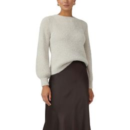 s.Oliver BLACK LABEL Damen s.Oliver BLACK LABEL Strickpullover mit Rippb&uuml;ndchen wei&szlig; 48