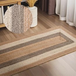 Hanse Home Teppich &raquo;Juno Fusion Juteteppich&laquo; rechteckig 9 mm H&ouml;he Jute, Shape, Handgemacht, Wohnzimmerteppich, Naturteppich, Wohnzimmer beige 