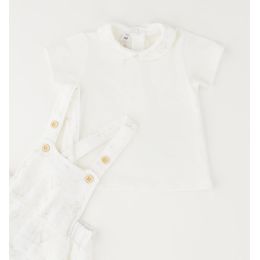 MINIBANDA M&auml;dchen Shorts "BABY BOY SUMMER SET", wei&szlig;, Gr. 74, 95% Baumwolle, 5% Elasthan - 100% Baumwolle, Hosen