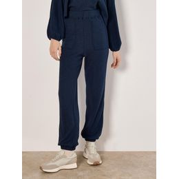 Apricot Damen Jogger Pants "Jogginghose", blau, Gr. 34, uni, Obermaterial: 51% Viskose CV. 28% Polyester PES. 21% Nylon NY., Hosen