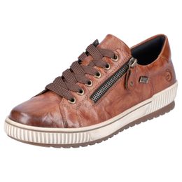 Remonte Damen Plateausneaker, Gr. 43, braun, Leder, used, Schuhe, Freizeitschuh, Halbschuh, Schn&uuml;rschuh mit Au&szlig;enrei&szlig;verschluss