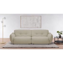 BETYPE 4-Sitzer &raquo;Be Fluffy Mega Sofa, viel Platz, XXL Couch, Breite 283cm, bequem&laquo; Softes Sitzgef&uuml;hl, moderne Kedernaht, hochwertiger Bezug beige 100%