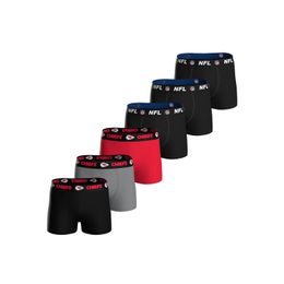 NFL Herren Boxershorts "Boxershort NFL 6pk Boxers 6er Pack", Gr. XXL, bunt, Obermaterial: 95% Baumwolle CO. 5% Elasthan EL., Unterhosen