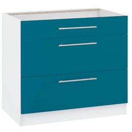 Wiho-K&uuml;chen wiho K&uuml;chen Unterschrank &raquo;Flexi2&laquo; Breite 90 cm blau B/H/T: 90cm x 82cm x 57cm