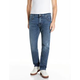 Replay Herren Straight-Jeans "Aideen", blau, Gr. 36, Denim/Jeans, Obermaterial: 99% Baumwolle, 1% Elasthan, Jeans, im 5-Pocket-Stil