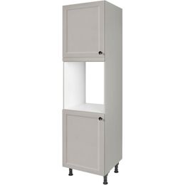 Nobilia Backofenumbauschrank &raquo;"Cascada", Ausrichtung w&auml;hlbar, mit zwei zus&auml;tzlichen T&uuml;ren,&laquo; vormontiert, Breite/H&ouml;he: 60/167,8 cm grau B/H/T: 60cm x 