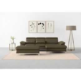 Sit & More sit&more Ecksofa &raquo;Cabrio L-Form, B: 295 cm, mit Sitztiefen-, Arm- & Kopfteilverstellung&laquo; 2 Nierenkissen, Federkern, optional Schlaffunktion und 