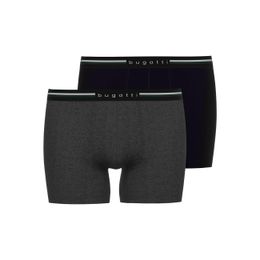 Bugatti Herren Lange Unterhose "Neapel", Gr. 7, schwarz, Single Jersey, Obermaterial: 95% Baumwolle, 5% Elasthan, Unterhosen, bequem, lang, eng,