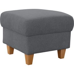 Home Affaire Polsterhocker &raquo;Palmera, B: 58 cm&laquo; mit Stauraum, Federkern grau 100% Polyester;Struktur (100% Polyester);Luxus-Microfaser in Lederoptik (