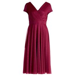Vera Mont Cocktailkleid im Glitzer-Look in Rot/Grau | Gr.: 46