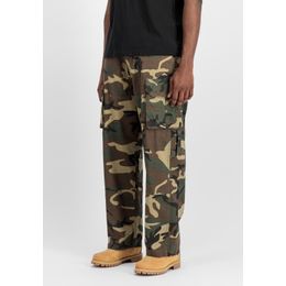Herren Cargohose "Ripstop Patchwork Pant Camo", gr&uuml;n, Gr. 34, Alpha Industries, Obermaterial: 100% Baumwolle, Hosen