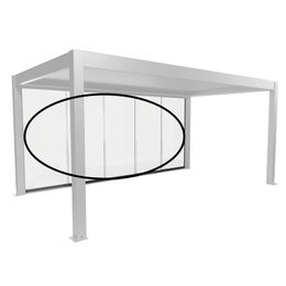 BioHort Glasschiebet&uuml;r &raquo;Klarglas Gr. 5,5 m f&uuml;r Pergola, verschiedene Farben&laquo; 512,5x 234,9 cm, Glaselemente aus 10 mm ESG transparent Glas, Stahl 234,9cm, 
