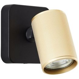 Brilliant Wandstrahler &raquo;Marty&laquo; GU10 1 Stk. Warmwei&szlig; Wandspot schwenkbar, 12x10x10 cm, GU10, 345lm, 3000K, Metall schwarz 1, H: 12cm, 1 Stk.