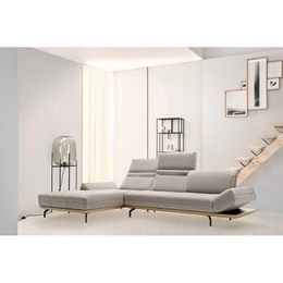 Creation BY ROLF BENZ Ecksofa &raquo;CR.420, Designecksofa, bequem, verstellbare R&uuml;ckenlehne, L-Form&laquo; in 2 Qualit&auml;ten, Holzrahmen in Eiche Natur oder 