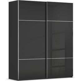 Rauch Schwebet&uuml;renschrank &raquo;Kleiderschrank Schrank Garderobe Schlafzimmerschrank SCALE-TRIO&laquo; edle dreigeteilte Front mit 2 Zierleisten Glasfront MADE 