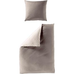 Bierbaum Wendebettw&auml;sche &raquo;Modern Uni in Gr. 135x200 oder 155x220 cm&laquo; 3 Stk. Modernes Unidesign: Schlichte, elegante Optik f&uuml;r jedes Schlafzimmer braun