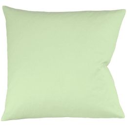 Fleuresse Kissenbezug &raquo;Colours Mako Satin, 100% Baumwolle, mit Rei&szlig;verschluss&laquo; Mako Satin, gl&auml;nzend, glatt, Premium Qualit&auml;t gr&uuml;n Mako-Satin, Mako-