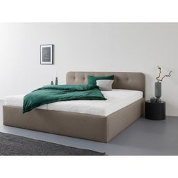 Westfalia Schlafkomfort Polsterbett &raquo;Rostock&laquo; auch mit Stauraum und Kopfteilverstellung erh&auml;ltlich beige Bezug 100% Polyurethan, Polsterung: Polsterwatte, Material Gestell: 