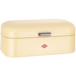 Wesco Brotkasten &raquo;Grandy - Brotdose&laquo; L&uuml;ftungsl&ouml;cher auf der R&uuml;ckseite, Metallschaniere braun Stahlblech B/H/L: 25,5cm x 16,5cm x 41cm