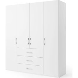 set one by Musterring Dreht&uuml;renschrank &raquo;Henderson&laquo; mit 3 Schubladen, inkl. Fachb&ouml;den und Kleiderstangen wei&szlig; Holzwerkstoff B/H/T: 201cm x 223cm x 60cm