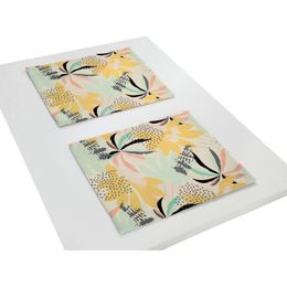 Adam Platzset &raquo;Jungle&laquo; GOTS organic,zertifiziert durch CERES 0242Made in Germany bunt Obermaterial: 100% Baumwolle B/L: 40cm x 40cm, 2 Stk., Bio-Baumwolle,
